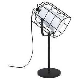 Eglo Tischleuchte "BITTAMS", schwarz, 1, H: 57cm, 1 Stk., Leuchten, schwarz / L27,5 x H57 x B26 cm / Kabelschalter / aus Stahl und Textil, Tischleuchte