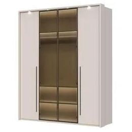 Dreht&uuml;renschrank OTTO HOME "Opera Parsol-Glast&uuml;ren, LED-Innenbeleuchtung, mit und ohne Kranz", cashmere, B:187cm H:226cm T:60cm, FSC-zertifizierter Holzwerkstoff, Glas, MDF, Schr&auml;nke, Dreht&uuml;renschrank, Glast&uuml;ren, UV-Lack, LED-Innenbeleuchtung, Soft-Close-Funktion