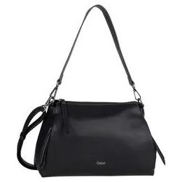 Hobo Gabor "Jenny", Damen, Gr. B/H/T: 32cm x 20cm x 11cm, schwarz, Polyurethan, Taschen Hobo, besonders weiche leichte Modelle aus soft genarbtem Lederimitat