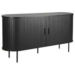M&ouml;bilia Sideboard M&Ouml;BILIA, schwarz, B:140cm H:76cm T:40cm, Melamin, Metall, Sideboards, Sideboard, 2 Schiebet&uuml;ren