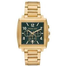 Chronograph Michael Kors "RHYS", gold (gelbgoldfarben), Armbanduhren, Damen, Chronograph, Quarzuhr, Armbanduhr, Herrenuhr, Edelstahlarmband, analog, Tag