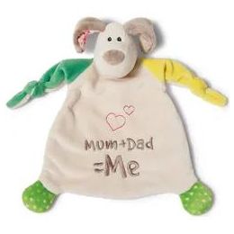 Schmusetuch Nici "My First Nici Kollektion, Hund Fino, Mum+Dad=Me", Baby, bunt, Polyester, Schnuffelt&uuml;cher, mit aufgestickten Augen