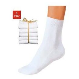 Basicsocken GO IN, Herren, Gr. 35-38, wei&szlig;, Baumwolle, Baumwollmischung, Elasthan, Polyamid, Polyester, unifarben, elastisch, Socken, unifarben