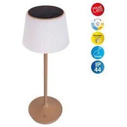 N&auml;ve N&Auml;VE LED Tischleuchte "Solarleuchte / Akkuleuchte "EMMI", beige (natur), 1, &Oslash; 13cm H: 38cm, 1 Stk., Leuchten, Solarbetrieb, Akkubetrieb, CCT, Ber&uuml;hrungssensor, Akkutischleuchte, LED Tischleuchte
