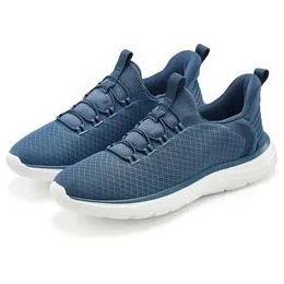 Sneaker John Devin "Halbschuhe, Freizeitschuhe, Turnschuh, Slip-On-Sneaker", Herren, Gr. 43, blau, Obermaterial: 80% Textilmaterial, 20% Lederimitat. Decksohle: 100% Textilmaterial. Futter: 100% Textilmaterial. Laufsohle: 100% Synthetik, unifarben, Schuhe Sneaker, mit elastischen B&auml;ndern f&uuml;r schnelles Reinschl&uuml;pfen, Unisex VEGAN