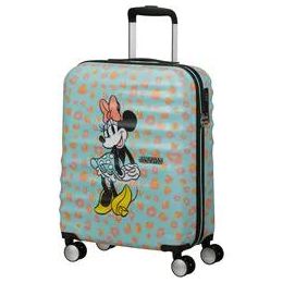 Hartschalen-Trolley American Tourister "WAVEBREAKER DISNEY, verschiedene Motive", Gr. B/H/T: 40cm x 55cm x 20cm 36 l, minnie pastel dots, ABS, Koffer, Reisekoffer Reisegep&auml;ck