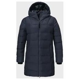Sch&ouml;ffel Parka SCH&Ouml;FFEL "Urban Ins Parka Style Boslix WMS", Damen, Gr. 46, 8820, blau, Oberstoff: 63% Nylon, 37% Baumwolle; Futter: 100% Polyester, relaxed fit, hoch geschlossener Ausschnitt, Jacken Parka