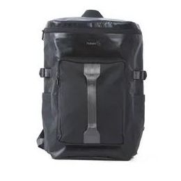 Laptoprucksack 7CLOUDS "Heloy 7.1", Damen, Gr. B/H/T: 28cm x 44cm x 15cm, onesize, schwarz, Polyethylen, Tarpaulin, Rucks&auml;cke Laptoprucksack, mit recyceltem PET