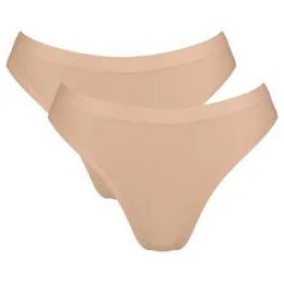 Tai-Slip Sloggi "GO Sense", Damen, Gr. XL, beige (peanut butter), Single Jersey, Obermaterial: 88% Modal, 12% Elasthan, figurbetont, Unterhosen, Modalmix, weich, elastisch, flache Kanten