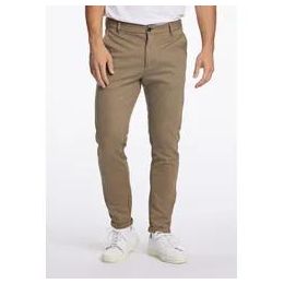 Stoffhose LINDBERGH "Stoffhose Slim Fit", Herren, Gr. L, beige (deep sand mix), Obermaterial: 75% Polyester, 22% Viskose, 3% Elasthan; Futter: 65% Polyester, 35% Baumwolle, slim fit, Hosen Stoffhose
