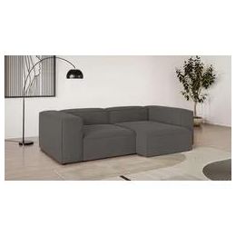 Ecksofa OTTO HOME "XL HAILY L-Form, Modularsofa extra tief, Sitztiefe 100/130 cm", grau (dunkelgrau), B:260cm H:72cm T:160cm, 100% Polyester, Sofas, Ecksofa, als Modul oder separat verwendbar, f&uuml;r individuelle Zusammenstellung