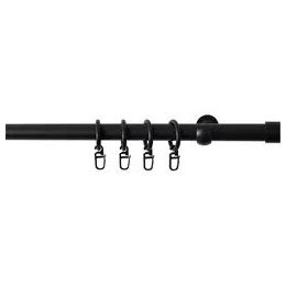 Gardinenstange SN DECO GROUP "Gardinenstange Kappe" Gr. 1, schwarz, L:120cm, Gardinenstangen