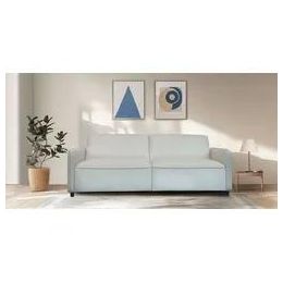 3-Sitzer DOREL HOME "Allie Curved Schlafsofa 209 cm", beige (creme), B:209cm H:80cm T:91cm, 100% Polyester, Sofas, Bettfunktion (110/190), verstellbare R&uuml;ckenlehne, Cord u. Velours