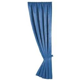 Weckbrodt-Gardinen Vorhang WECKBRODT "Linz" Gr. 2, blau, B:140cm H:175cm, Polyester, Gardinen, Jacquard, blickdicht, edler Glanz, mit Raffhalter, Gardine, Store