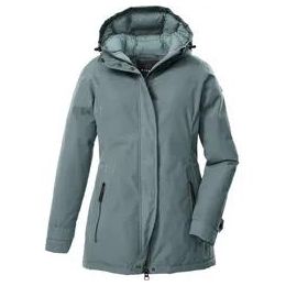Funktionsjacke "GW 23 WMN JCKT", Damen, Gr. 50, blau (graublau), Obermaterial: 88% Polyester, 12% Baumwolle;Futter: 100% Polyester;F&uuml;llung: 100% Polyester, G.I.G.A. DX BY KILLTEC, Jacken Funktionsjacke, Wasserdichte, atmungsaktive Damenjacke mit verstellbarer Kapuze