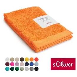 G&auml;stehandtuch s.Oliver "s.Oliver, Premium Qualit&auml;t, 600 gr/m2, auch als Sets erh&auml;ltlich", orange, B:30cm L:50cm, Walkfrottier, Baumwolle, Handt&uuml;cher, gro&szlig;e Farbauswahl, auch als Duschtuch, Waschhandschuh, Handtuch