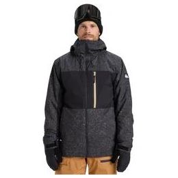 Snowboardjacke Quiksilver "Sycamore Printed 10K", Herren, Gr. L, mountain static schwarz, Obermaterial: 55% Microfaser, 45% Microfaser;, Jacken Snowboardjacke