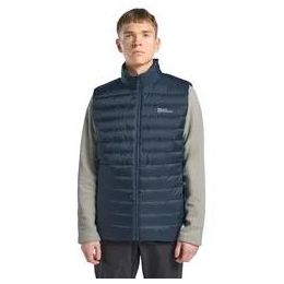 Daunenweste Jack Wolfskin "PILVI DOWN VEST M", Herren, Gr. S (48), blau (midnightsky), Obermaterial: 100% POLYESTER. F&uuml;llung: 90% ENTENDAUNEN, 10% FEDER. Futter: 100% POLYESTER, Westen