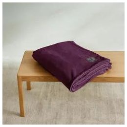 Wohndecke s.Oliver "s.Oliver Decke Kuschelsoft", dunkelpflaume, B:150cm L:200cm, Polyester, Wohndecken, Wohndecke, 150 x 200 cm, in bunten Farben, weich, 330g/m2