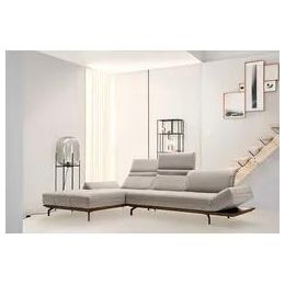 Ecksofa "CR.420, Designecksofa, L-Form", beige (graubeige, natur), B:313cm H:117cm T:212cm, CREATION BY ROLF BENZ, Sofas, Ecksofa, in 2 Qualit&auml;ten, Holzrahmen in Eiche Natur oder Nu&szlig;baum, Breite 313 cm