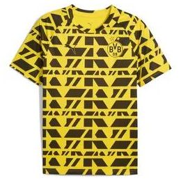 Trainingsshirt Puma "Borussia Dortmund Aufw&auml;rmtrikot Herren", Herren, Gr. XXL, faster gelb schwarz, Obermaterial: 100% Polyester, bedruckt, slim fit, Rundhals, Shirts