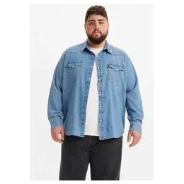 Levi's Jeanshemd LEVI'S PLUS, Herren, Gr. XL (60/62), N-Gr, beige (franklin stone wash), Denim/Jeans, Obermaterial: 100% Baumwolle, bequem h&uuml;ftlang, 1-Knopf-Manschette, Hemden Jeanshemd, im Westernstyle