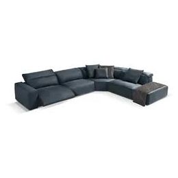 Ecksofa Egoitaliano "Beverly, extravangantes Designsofa mit erstklassigem Sitzkomfort", grau (smoke), B:378cm H:95cm T:282cm, Leder &raquo;BULL&laquo; (echtes Rindsleder). Geschliffenes, pigmentiertes und behandeltes Rindsleder mit einer Dicke von 1, 3-1, 5 mm. Dieses Leder zeigt eine ziemlich weiche Hand mit einem halb undurchsichtigen Aussehen. Es handelt sich um ein gesch&uuml;tztes Leder. Eine leichte Deckschi