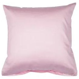 Kissenbezug Janine "Colors Mako Satin", rosa, B:50cm L:50cm, Mako-Satin, Obermaterial: 100% Baumwolle, Kissenbez&uuml;ge, Kissenbezug, mit Rei&szlig;verschluss, uni Kissenh&uuml;lle, feinf&auml;dig, 100% Baumwolle
