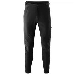 Fahrradhose Gonso "TRAIL PANTS M", Herren, Gr. 6XL, Normalgr&ouml;&szlig;en, schwarz, 85% Polyester, 10% Elasthan, 5% Polyamid, Hosen Fahrradhose, Herren MTB-Hose ohne Sitzpolster, lange Radhose, verstellbarer Bund