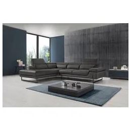 Ecksofa Egoitaliano "Queenie, extravagantes Sofa mit erstklassigem Sitzkomfort, L-Form", braun (dunkelbraun), B:284cm H:95cm T:108cm, Luxus-Microfaser (100% Polyester) Leder &raquo;BULL&laquo; (echtes Rindsleder). Geschliffenes, pigmentiertes und behandeltes Rindsleder mit einer Dicke von 1, 3-1, 5 mm. Dieses Leder zeigt eine ziemlich weiche Hand mit einem halb undurchsichtigen Aussehen. Es handelt sich um ei