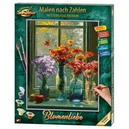 Malen nach Zahlen Schipper "Meisterklasse Premium - Blumenliebe", bunt, Malvorlagen, KinderB:41cm H:52cm, Made in Germany, B:41cm H:52cm