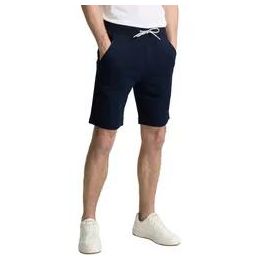 Sweatshorts Tom Tailor, Herren, Gr. S, N-Gr, blau (sky captain blau), Sweatware, Obermaterial: 100% Baumwolle. Futter: 100% Baumwolle, knielang, Hosen Sweatshorts, mit Kordelzug