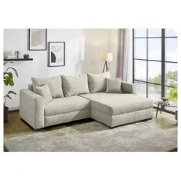 Jockenh&ouml;fer Ecksofa JOCKENH&Ouml;FER GRUPPE "Elmau XL L-Form, B: 261cm", beige (beige, grau), B:261cm T:90cm, Korpus: 100% Polyester;Kissen: 100% Polyester, Sofas, Ecksofa, mit Bettfunktion, Bettkasten & 2 Zierkissen, Topseller