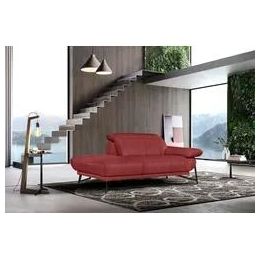 Ottomane Egoitaliano "Anais, erstklassiges Designsofa, Breite 179 cm, Fu&szlig;farbe schattengrau", rot (marsala), Sofas, B/H/T: 179cm x 74cm x 106cm, Luxus-Microfaser Lederoptik, Ottomane links, Armlehne rechts, LEDER -Artikel BULL &ndash; Kat. B: Der Artikel BULL ist ein geschliffenes, pigmentiertes und behandeltes Rindsleder mit einer Dicke von 1, 3-1, 5 mm. Dieses Leder zeigt eine ziemlich weiche Hand mit