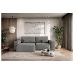 Ecksofa OTTO HOME "MATTS Schlafsofa mit Bettkasten, Ma&szlig;e B/T/H: 265/159/89 cm", grau (anthrazit), B:265cm H:89cm T:159cm, 100% Polyester, Sofas, Ecksofa, L-Form mit Recamiere rechts oder links, hoher Sitzkomfort