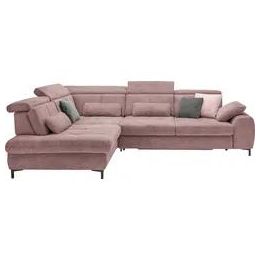 Ecksofa "SO 3400 Sitzh&ouml;he 47cm oder 49cm, Sitztiefe verstellbar, B/T 317/220 cm", famosa wine, B:317cm H:84cm T:220cm, 100% Polyester, SET ONE BY Musterring, Sofas, Ecksofa, Kaltschaumpolsterung, Flachgewebe, whlw. mit Funktionen, Sitzh&ouml;he 47