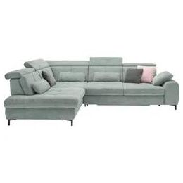 Ecksofa "SO 3400 Sitzh&ouml;he 47cm oder 49cm, Sitztiefe verstellbar, B/T 317/220 cm", famosa ocean, B:317cm H:84cm T:220cm, 100% Polyester, SET ONE BY Musterring, Sofas, Ecksofa, Kaltschaumpolsterung, Flachgewebe, whlw. mit Funktionen, Sitzh&ouml;he 47