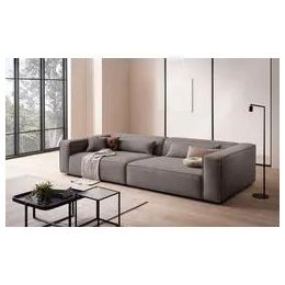 3-Sitzer "PIARA XXL, Sofa mit Kedernaht in Cord, Leinenoptik o. Strukturstoff", taupe, B:316cm H:66cm T:136cm, 100% Polyester, LeGer Home by Lena Gercke, Sofas, schwarze F&uuml;&szlig;e, bequemer Sitzkomfort, extra tiefe Sitzfl&auml;che