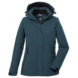 Outdoorjacke Killtec "KOW 37 WMN JCKT", Damen, Gr. 44, blau (hellpetrol), Obermaterial: 100% Polyester;Futter: 100% Polyester;F&uuml;llung: 100% Polyester, Jacken Outdoorjacke, Wasserdichte Damen Funktionsjacke mit abnehmbarer Kapuze