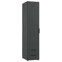 Kleiderschrank wimex "Modena", grau (schwarz), B:40cm H:185cm T:54cm, Holzwerkstoff, Schr&auml;nke, Kleiderschrank, Dreht&uuml;ren-Schrankprogramm