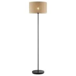 OTTO HOME Stehlampe "Mikka", beige (natur schwarz), 1, &Oslash; 40cm H: 160cm, 1 Stk., Leuchten, mit Leinenstoffschirm, H&ouml;he 160 cm, &Oslash; 40 cm, Stehlampe