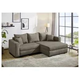 Jockenh&ouml;fer Ecksofa JOCKENH&Ouml;FER GRUPPE "Elmau XL L-Form, B: 261 cm", grau (taupe), B:261cm T:90cm, Korpus: 100% Polyester;Kissen: 100% Polyester, Sofas, Ecksofa, mit Bettfunktion, Bettkasten & 2 Zierkissen