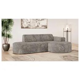 Ecksofa OTTO HOME "ADELLA XL Design-Sofa mit Recamiere rechts/links, 263/159/76 cm", braun, B:263cm H:76cm T:159cm, 100% Polyester, Sofas, Ecksofa, L-Form XL mit Wellenunterfederung, runde Form, auch in Cord