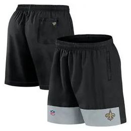Sporthose Fanatics "Fanatics Shorts New Orleans Saints Woven", Herren, Gr. XL, US-Gr&ouml;&szlig;en, schwarz, 100% Nylon, Hosen Sporthose
