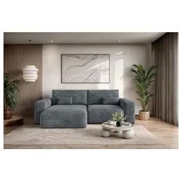 Ecksofa OTTO HOME "MATTS Schlafsofa mit Bettkasten, Ma&szlig;e B/T/H: 265/159/89 cm", dunkelgrau, B:265cm H:89cm T:159cm, 100% Polyester, Sofas, Ecksofa, L-Form mit Recamiere rechts oder links, hoher Sitzkomfort