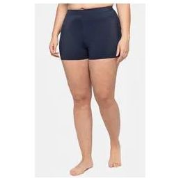 Badeshorts sheego, Damen, Gr. 50, Normalgr&ouml;&szlig;en, blau (marine), Elasthan, Polyamid, Badehosen Badeshorts