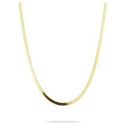 Kette ohne Anh&auml;nger Liebeskind Berlin "Schmuck Geschenk Edelstahl Halskette The Long Sleek", gold (gelbgoldfarben), Halsketten, Damen, Edelstahl, L: 45 B: 3mm, B:3mm