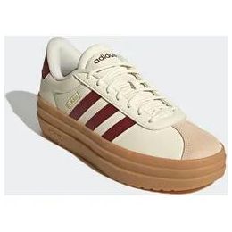 Plateausneaker Adidas SPORTSWEAR "VL COURT BOLD", Damen, Gr. 41, wei&szlig; (sanftes wei&szlig;, shadow rot, crystal sand), Leder, Synthetik, Schuhe Plateausneaker, inspiriert vom Design des Adidas gazelle bold, Topseller