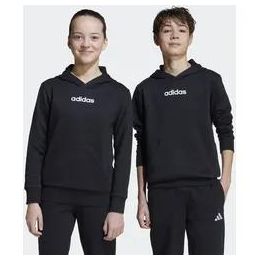 Kapuzensweatshirt Adidas SPORTSWEAR "ESSENTIALS KIDS HOODIE", M&auml;dchen, Gr. 152, schwarz-wei&szlig; (schwarz, wei&szlig;), Obermaterial: 71% Baumwolle, 29% Polyester, normal, Rundhals, angesetztes B&uuml;ndchen, Sweatshirts
