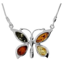 Collier OSTSEE-SCHMUCK "OSTSEE-SCHMUCK Collier Schmetterling Collier Schmetterling", silber, Halsketten, Damen, 45cm, Silber 925 (Sterlingsilber), L: 45, Collier